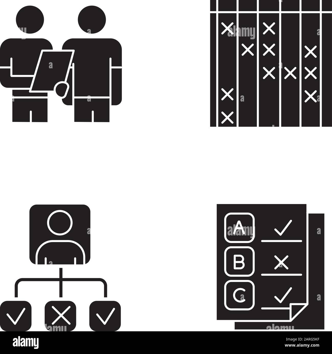 Survey glyph icons set. Interview, questioning. Checklist mark. Info ... Survey glyph icons set. Interview, questioning. Checklist mark. Info ...