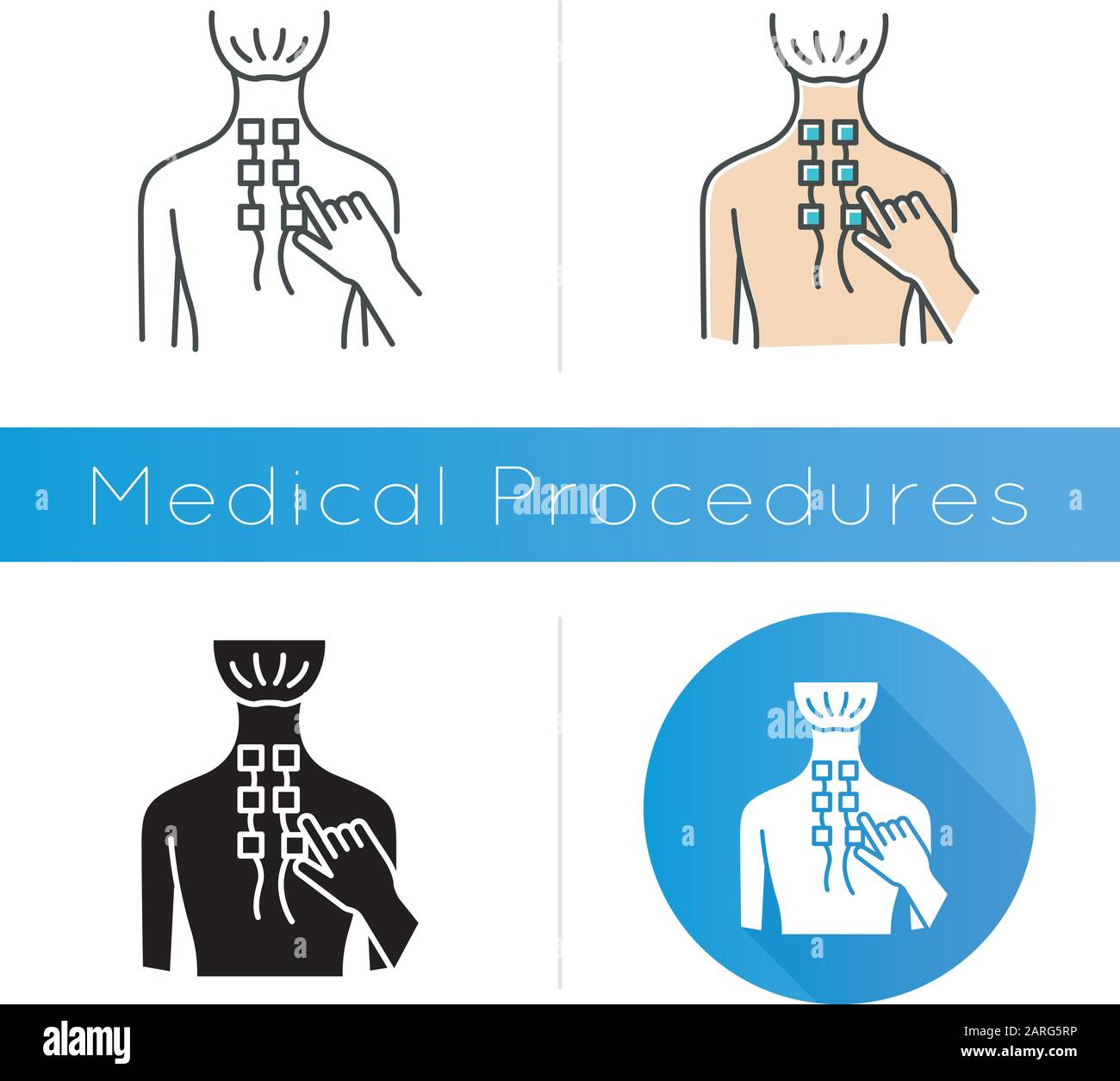 Physiotherapy icon. Professional medical procedures. Physical therapy ...