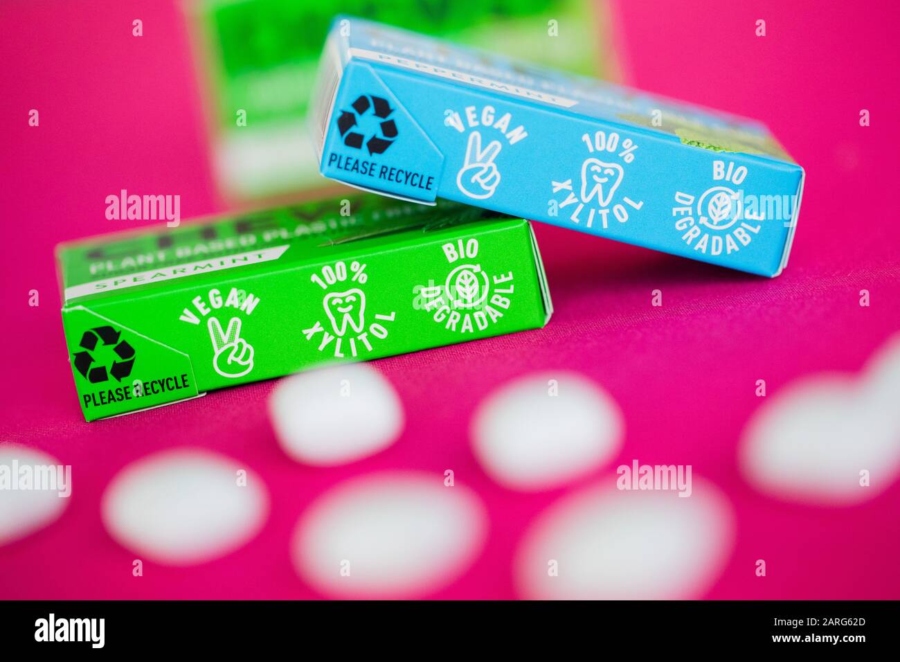 Cologne, Germany. 28th Jan, 2020. Chewing gums, which are sold in ...