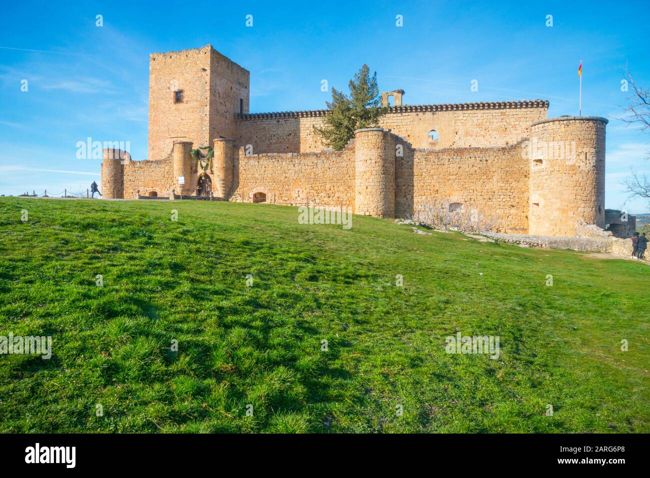 Medieval castle. Pedraza, Segovia province, Castilla Leon, Spain Stock ...