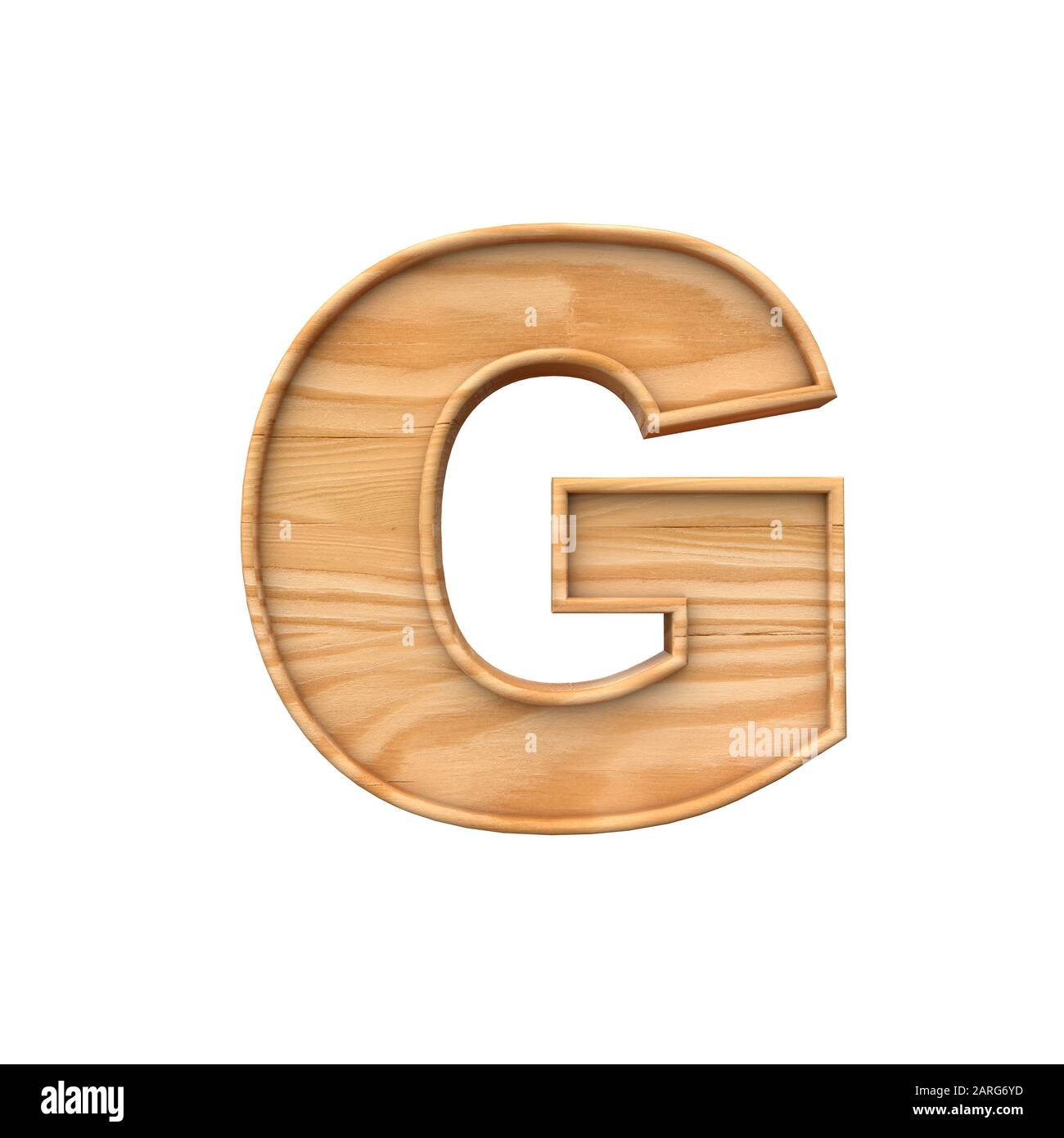 Wooden capital letter G. 3D Rendering Stock Photo - Alamy