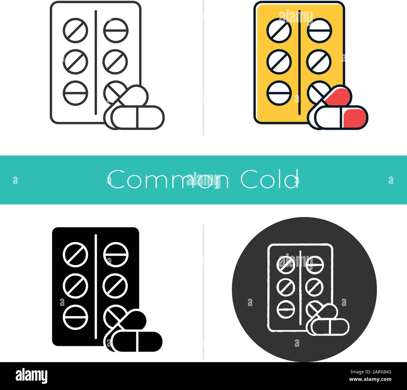 Common cold tablets Stock Vector Images - Alamy