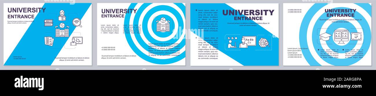 University entrance brochure template. High school acceptance. Flyer ...