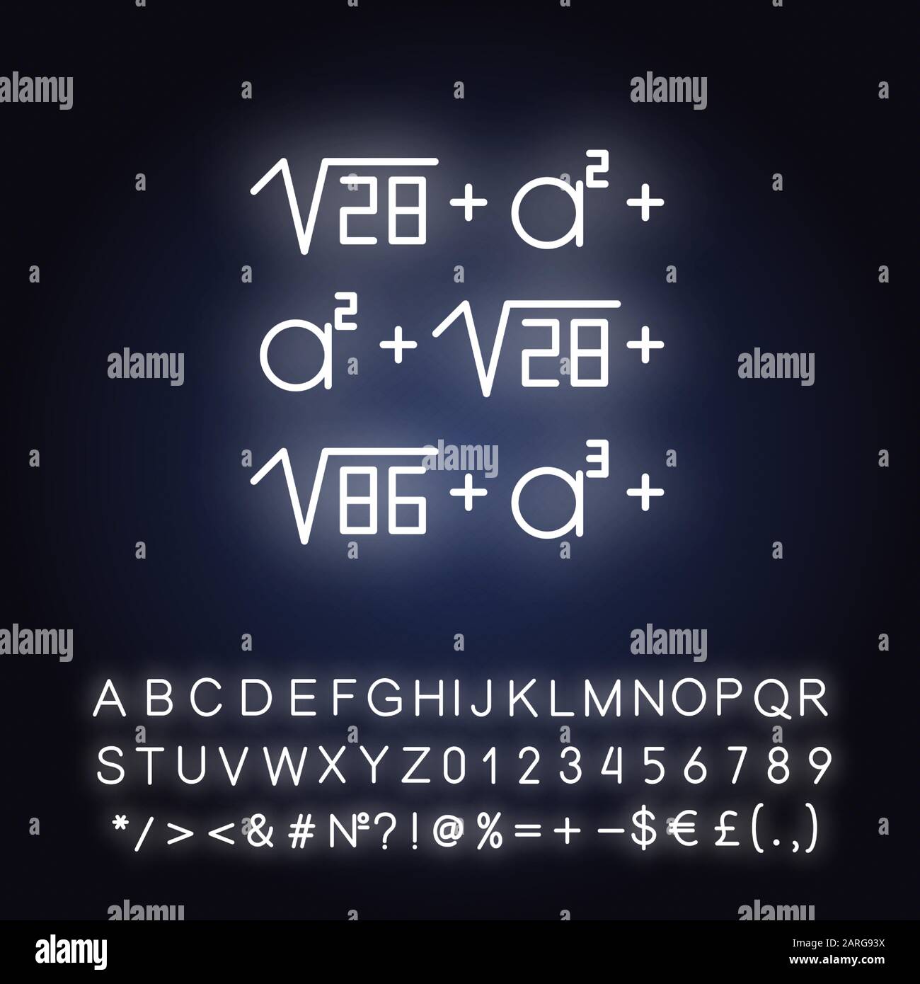 Mathematical problem neon light icon. Math puzzle. Mental exercise ... Mathematical problem neon light icon. Math puzzle. Mental exercise ...