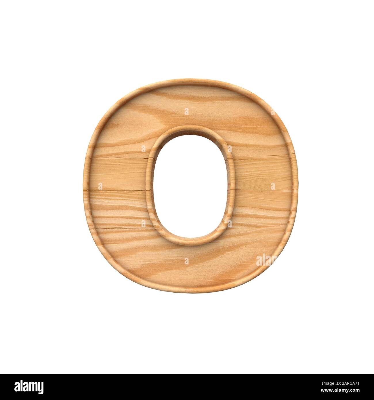 Wooden capital letter O. 3D Rendering Stock Photo - Alamy