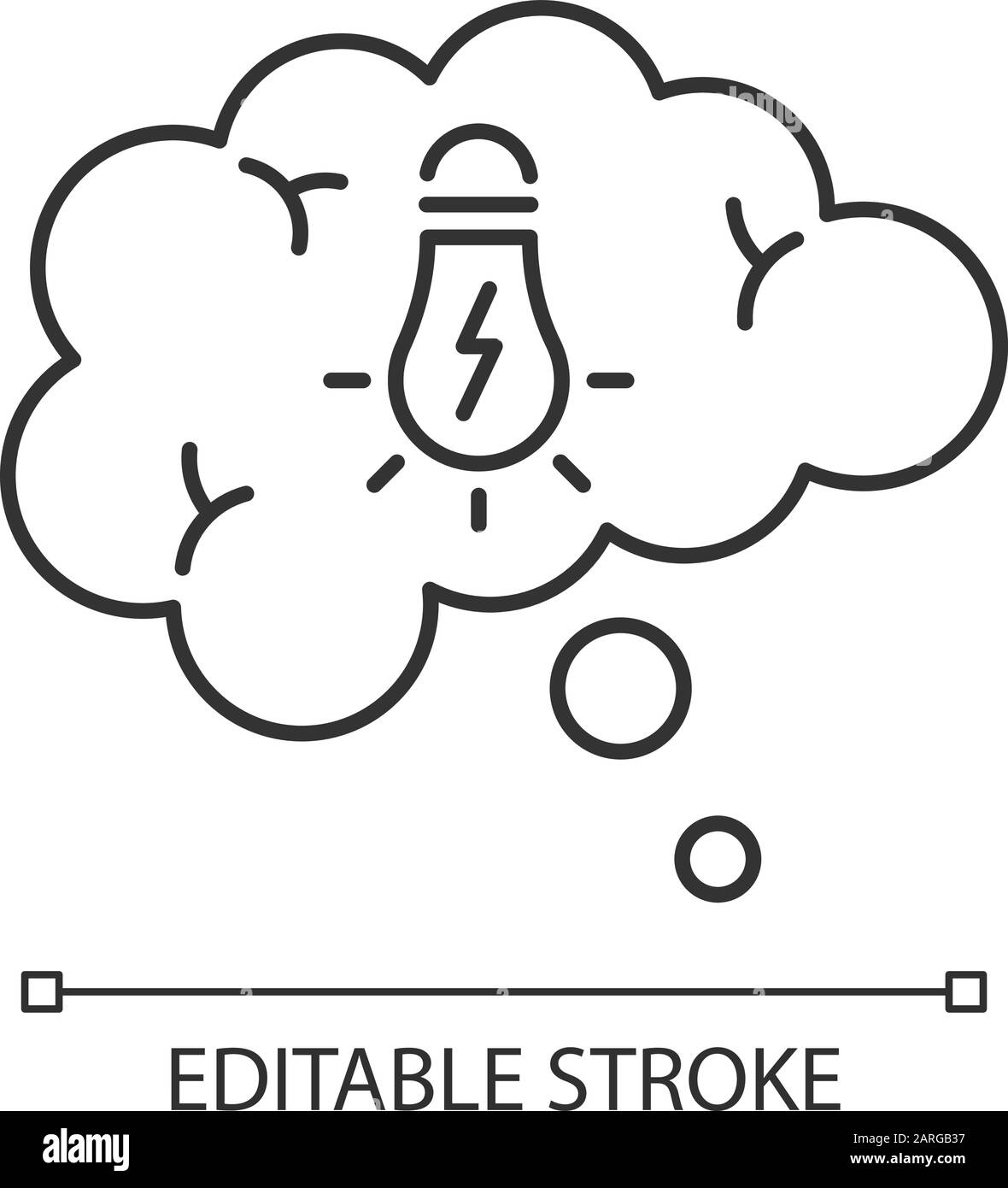 Puzzle solving linear icon. Thought bubble. Mental exercise, challenge ...