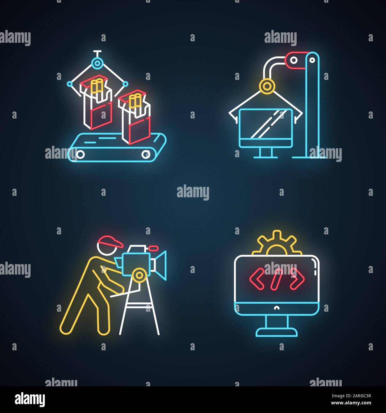 Film industry types Stock Vector Images - Alamy