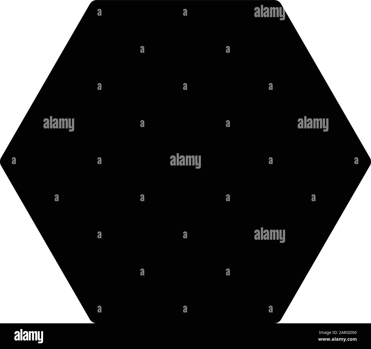 Hexagon glyph icon. Six-sided geometric figure. Decorative graphic ...
