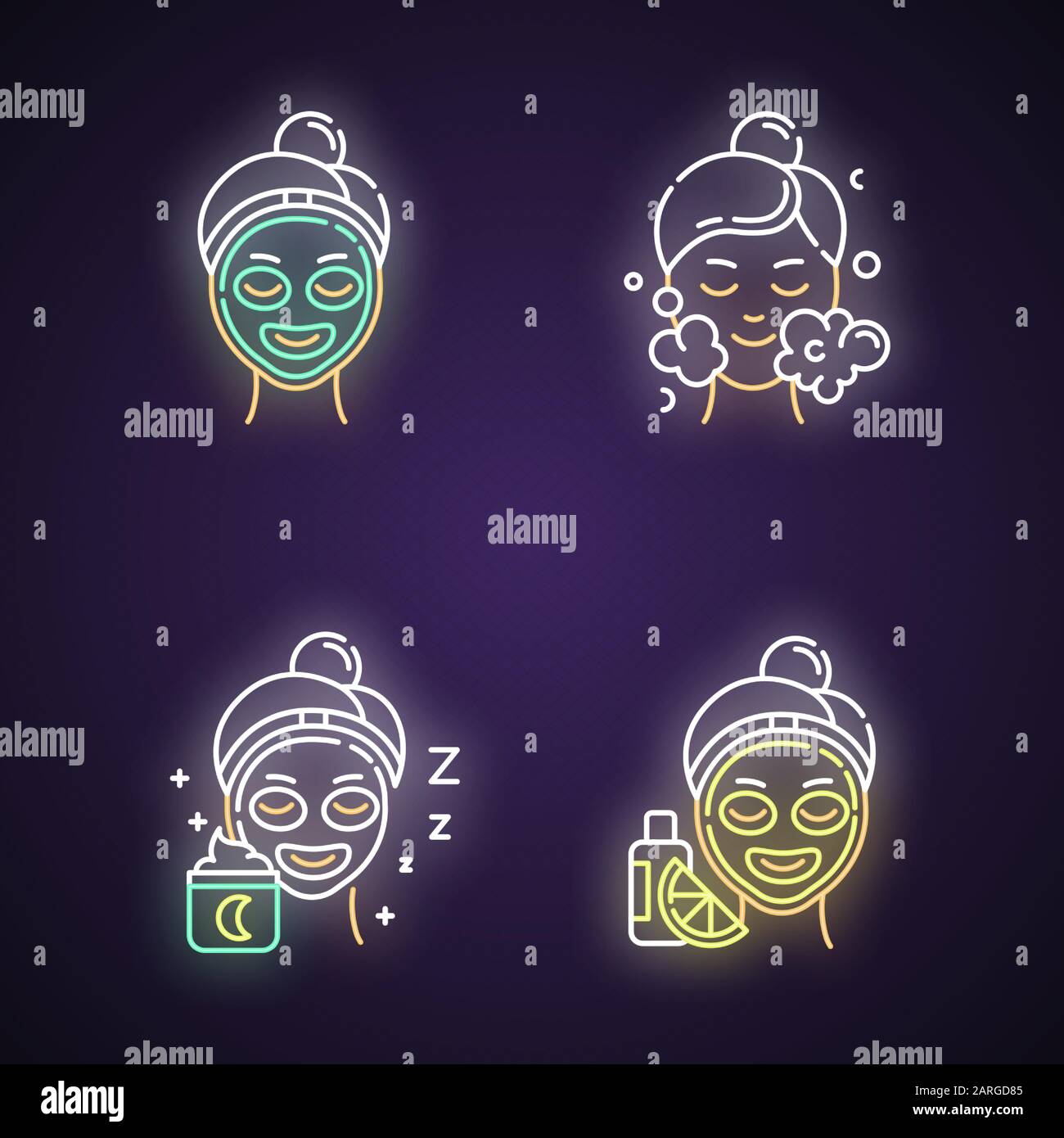 Beauty woman face laser light Stock Vector Images - Alamy