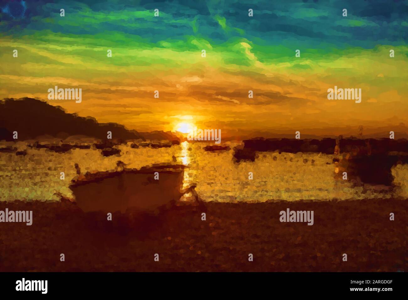 Calm yachts golden beaches dawn hi-res stock photography and images - Alamy