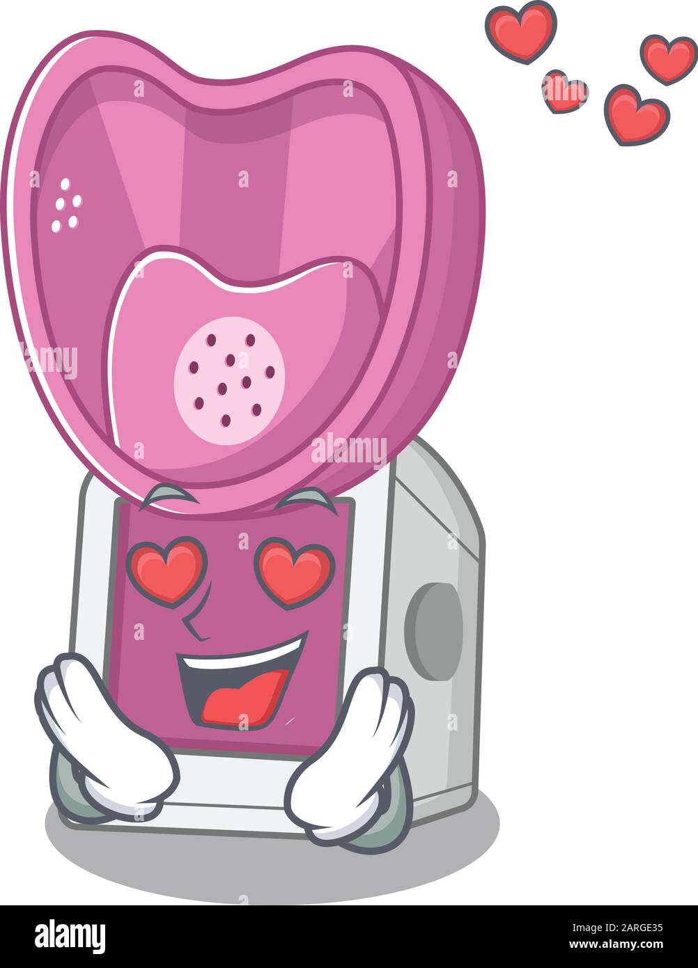 falling in love cute steam inhaler cartoon character design Stock ...