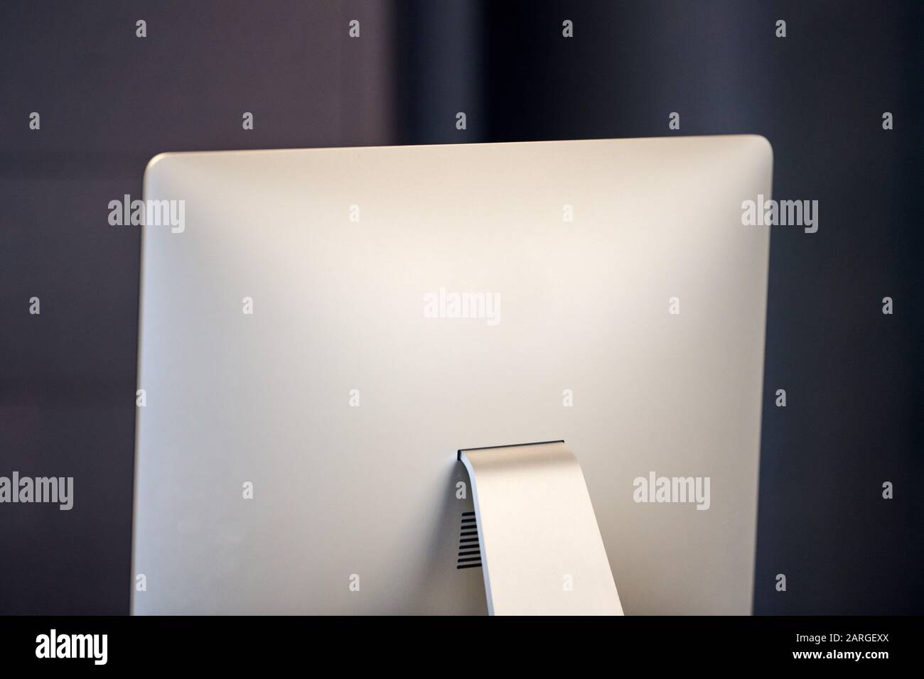 Modern computer monitor. Monitor for workplace in office. New hardware ...