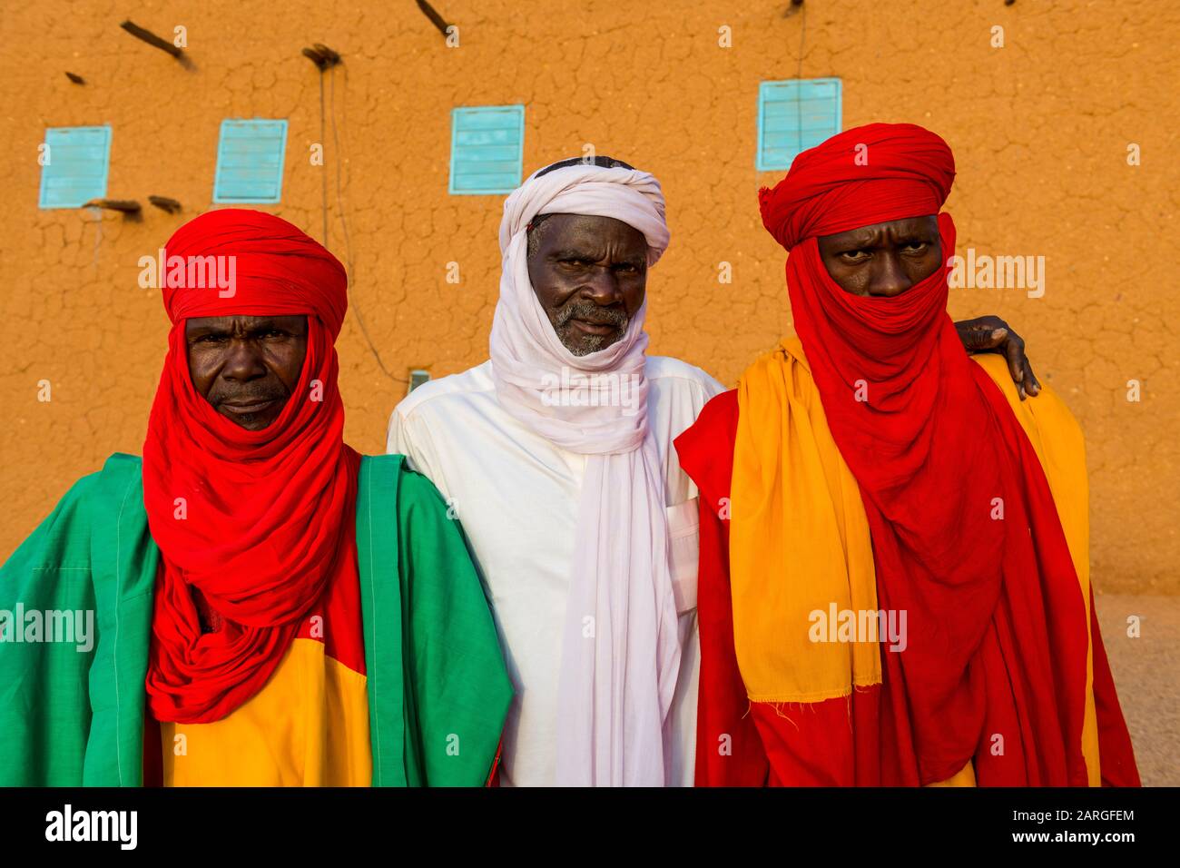 Colourful dressed bodyguards of the Sultan of Agadez, UNESCO World ...