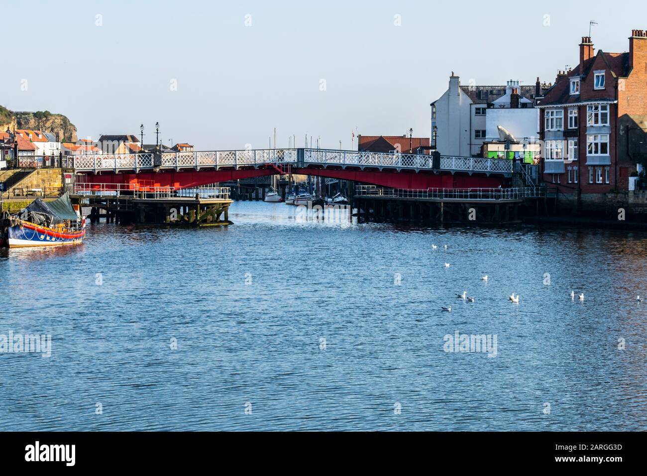 Swing Bridge, Whitby, North Yorkshire, England Stock Photo - Alamy