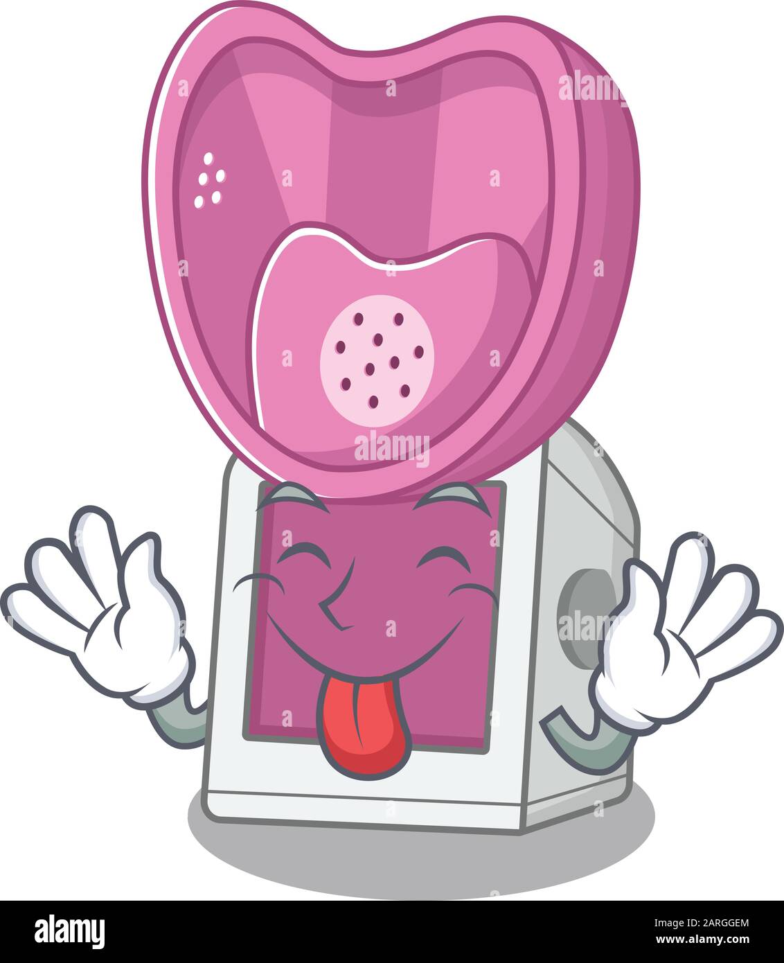 Cute steam inhaler cartoon mascot style with Tongue out Stock Vector ...