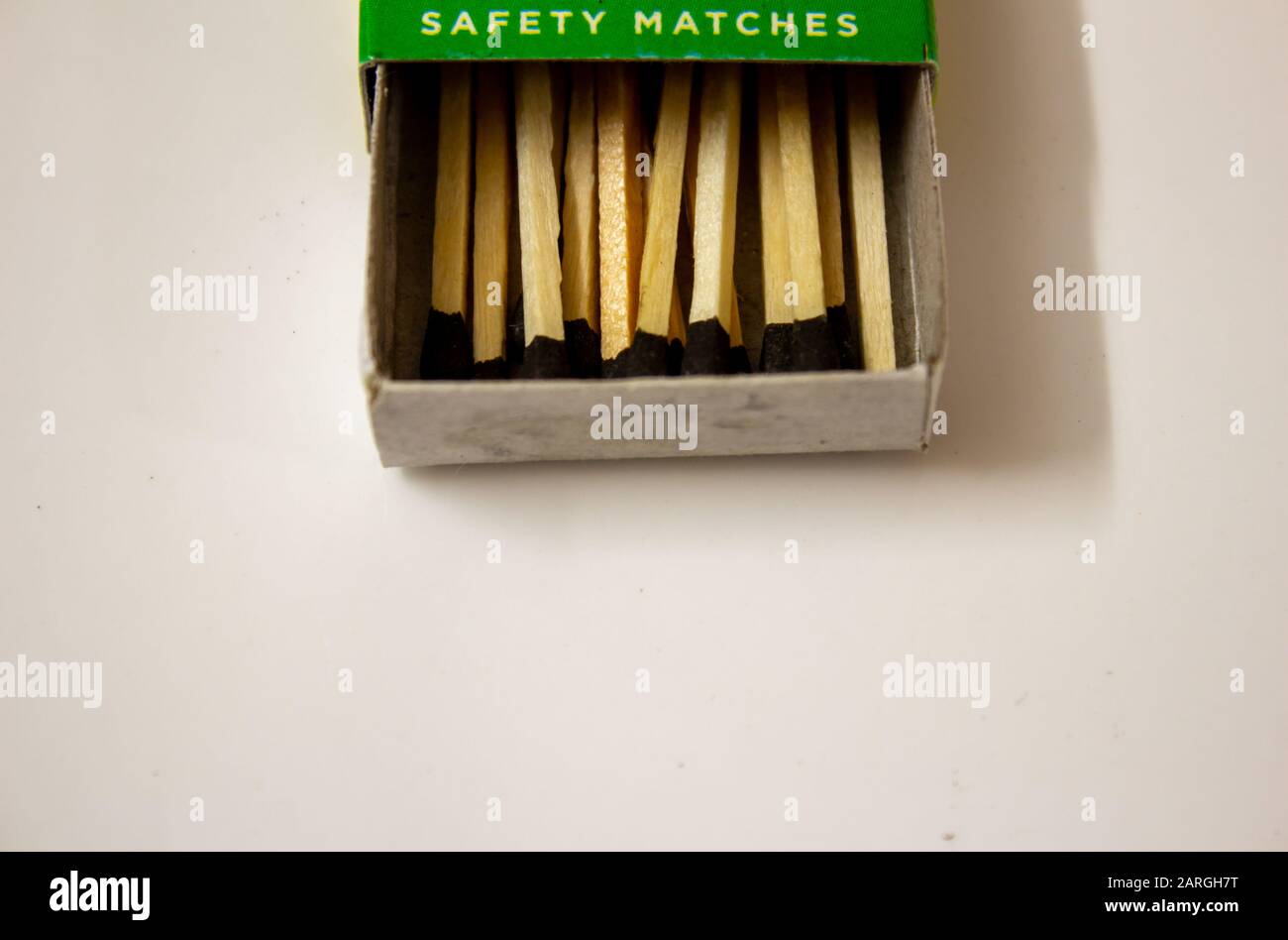 Safety match sticks in a match box Stock Photo - Alamy