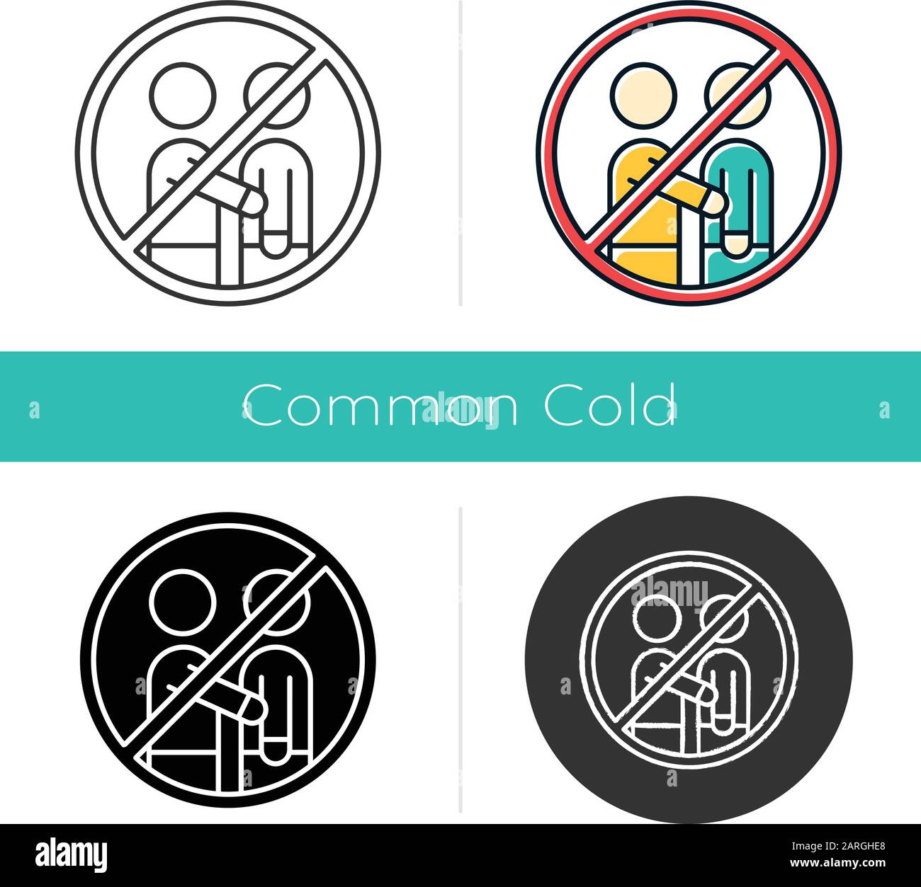 Avoid contact with people icon. No human touch. Stop virus spread ...