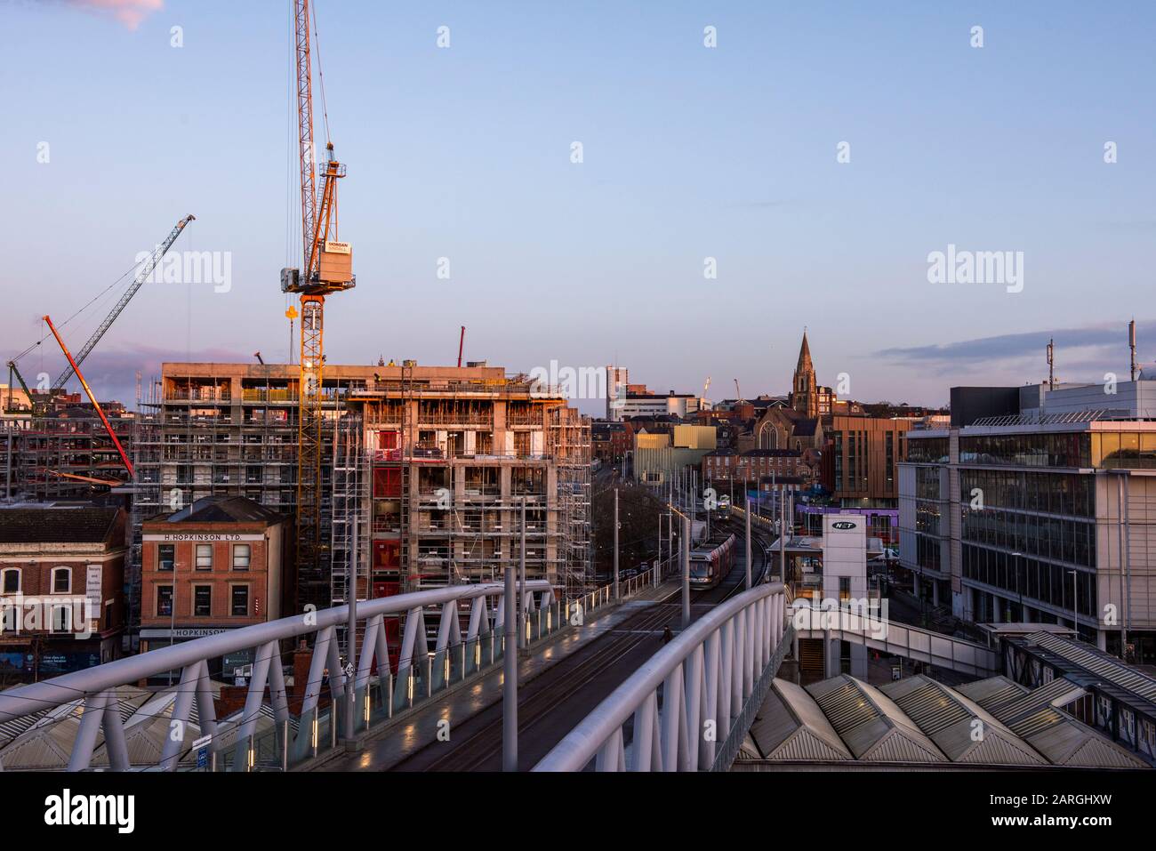 Sunrise captured from the South Side of Nottingham City ...