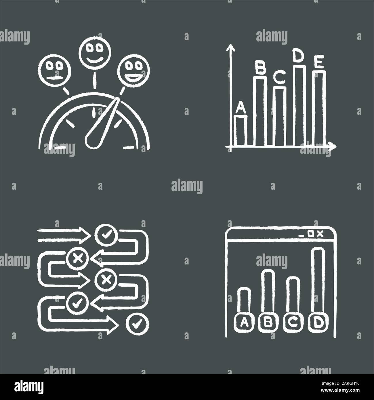 Survey chalk icons set. Satisfaction level. Evaluation scale ... Survey chalk icons set. Satisfaction level. Evaluation scale ...