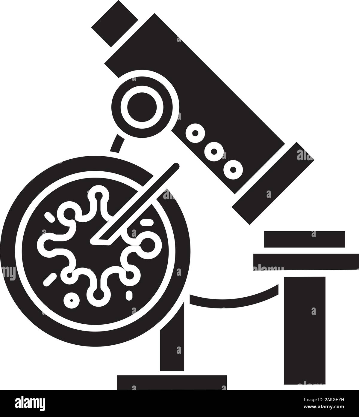 Infection test glyph icon. Medical procedure. Blood culture test ...