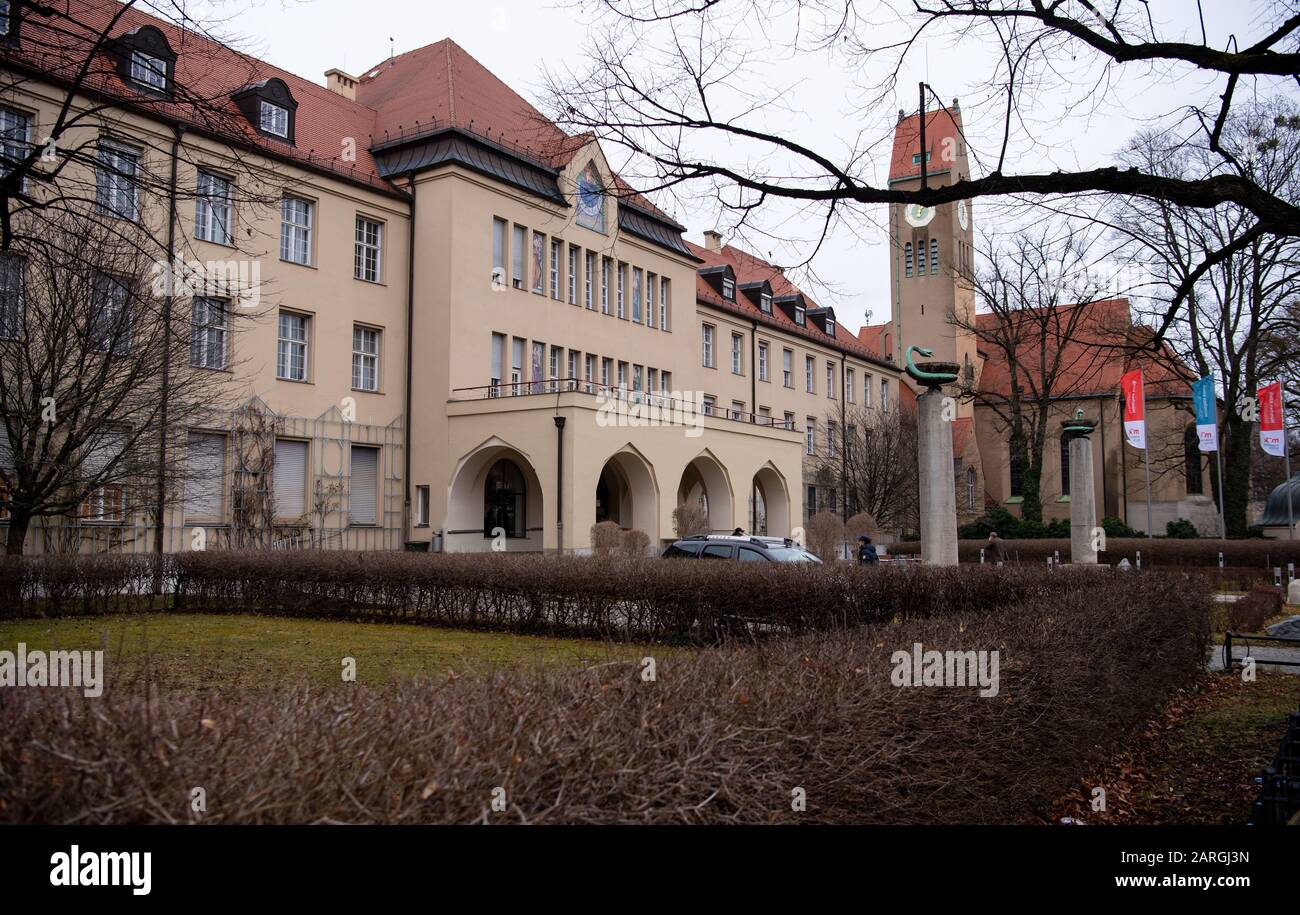Munich, Germany. 28th Jan, 2020. The main entrance of the Schwabing ...
