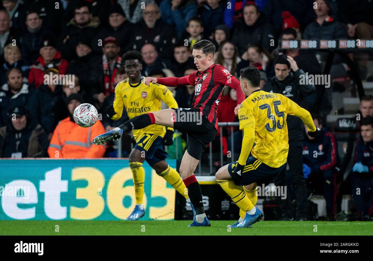 Bournemouth, UK. 27th Jan, 2020. Harry Wilson (on loan from Liverpool ...