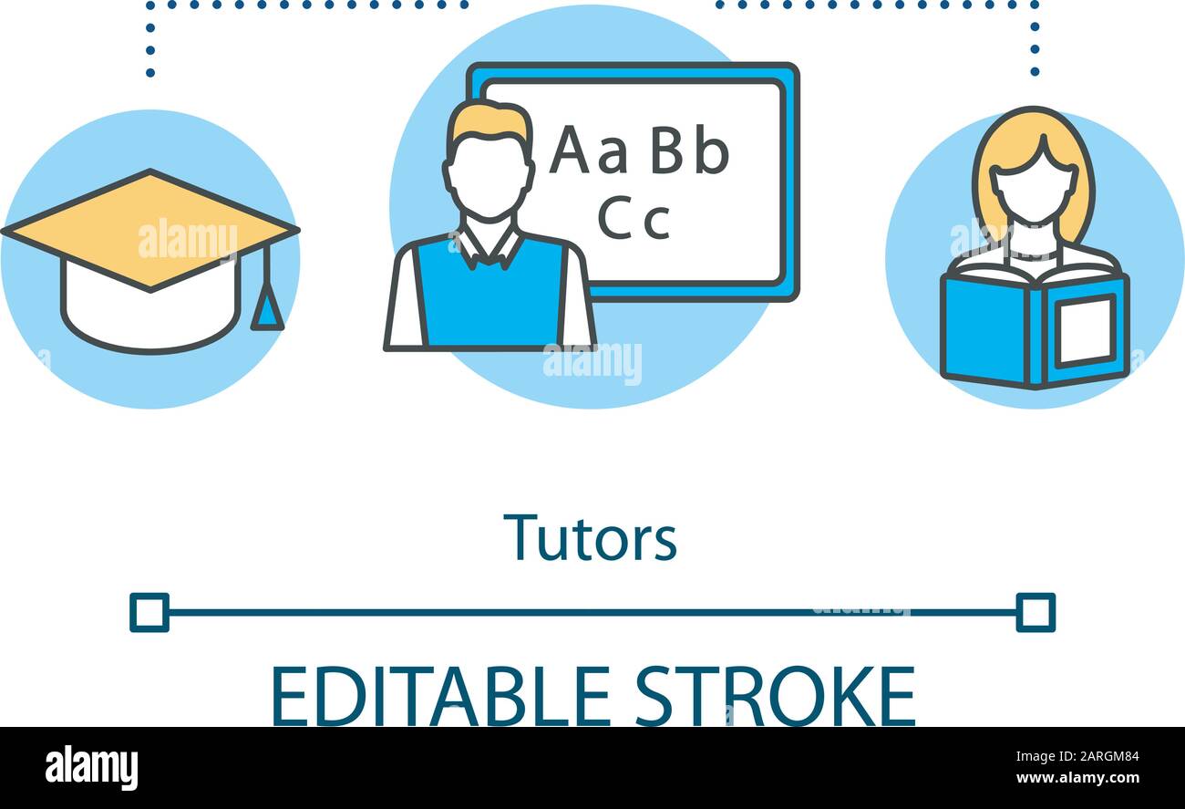 Tutors concept icon. Tutoring education. Private lessons improve ...