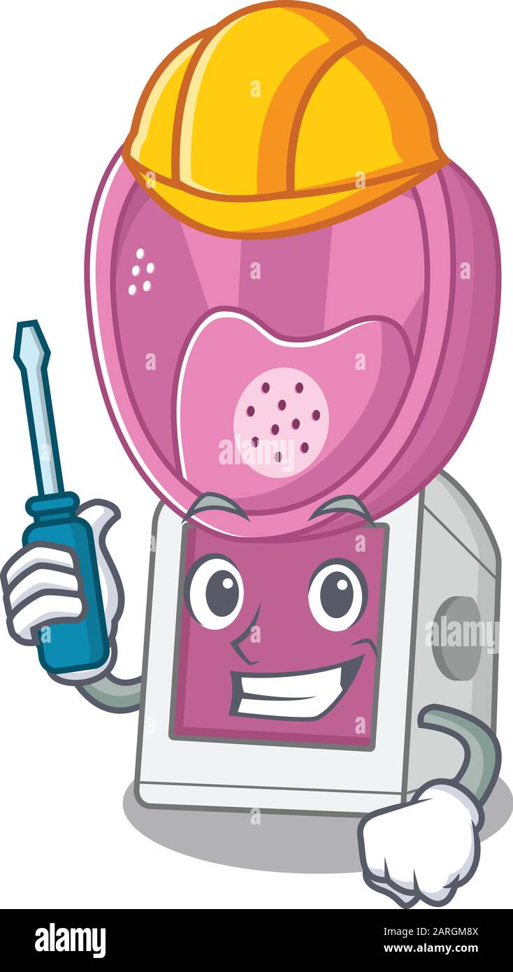 Cool automotive steam inhaler in cartoon character style Stock Vector ...