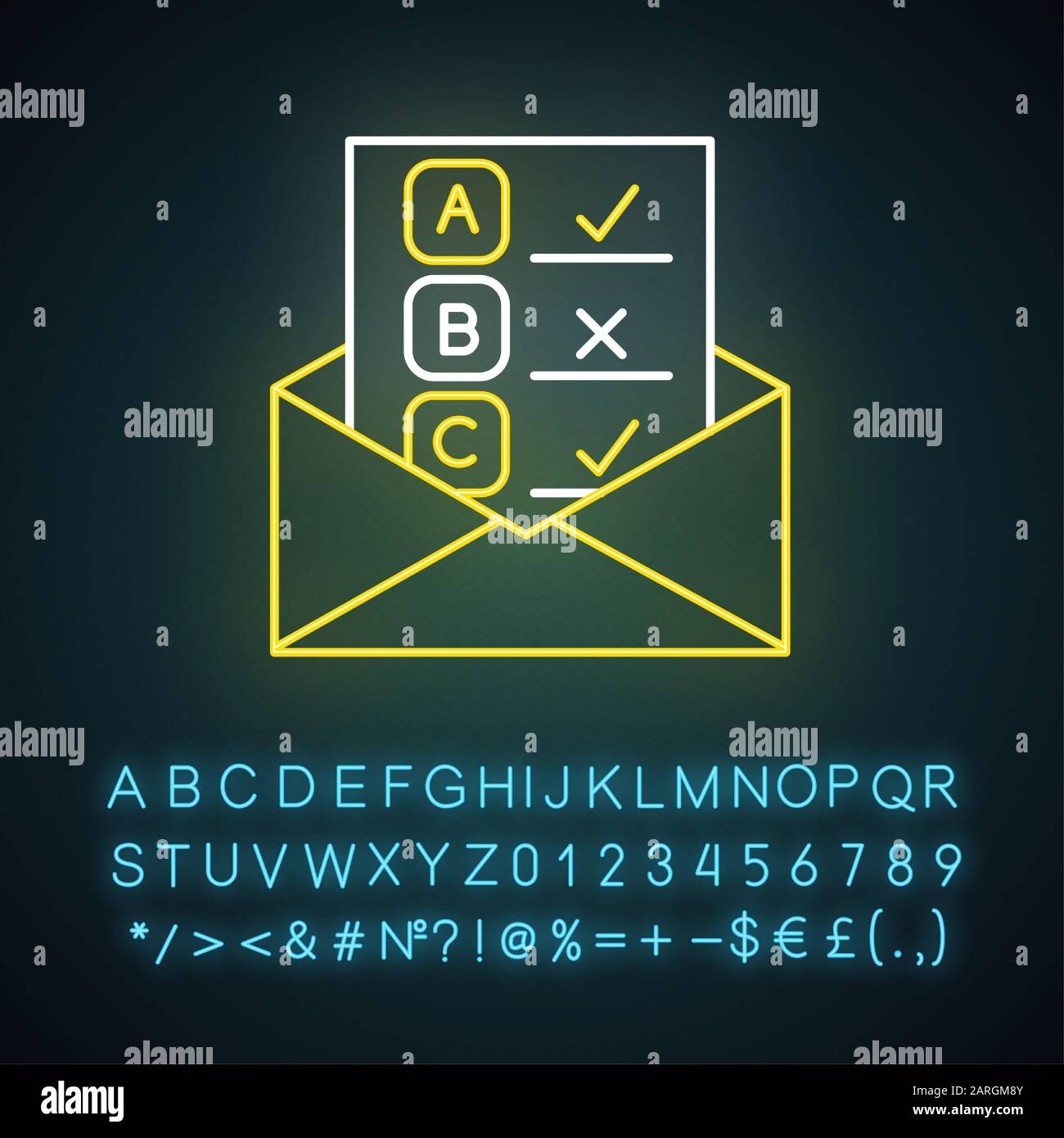 Email survey neon light icon. Public opinion. Research. Consumer review ... Email survey neon light icon. Public opinion. Research. Consumer review ...