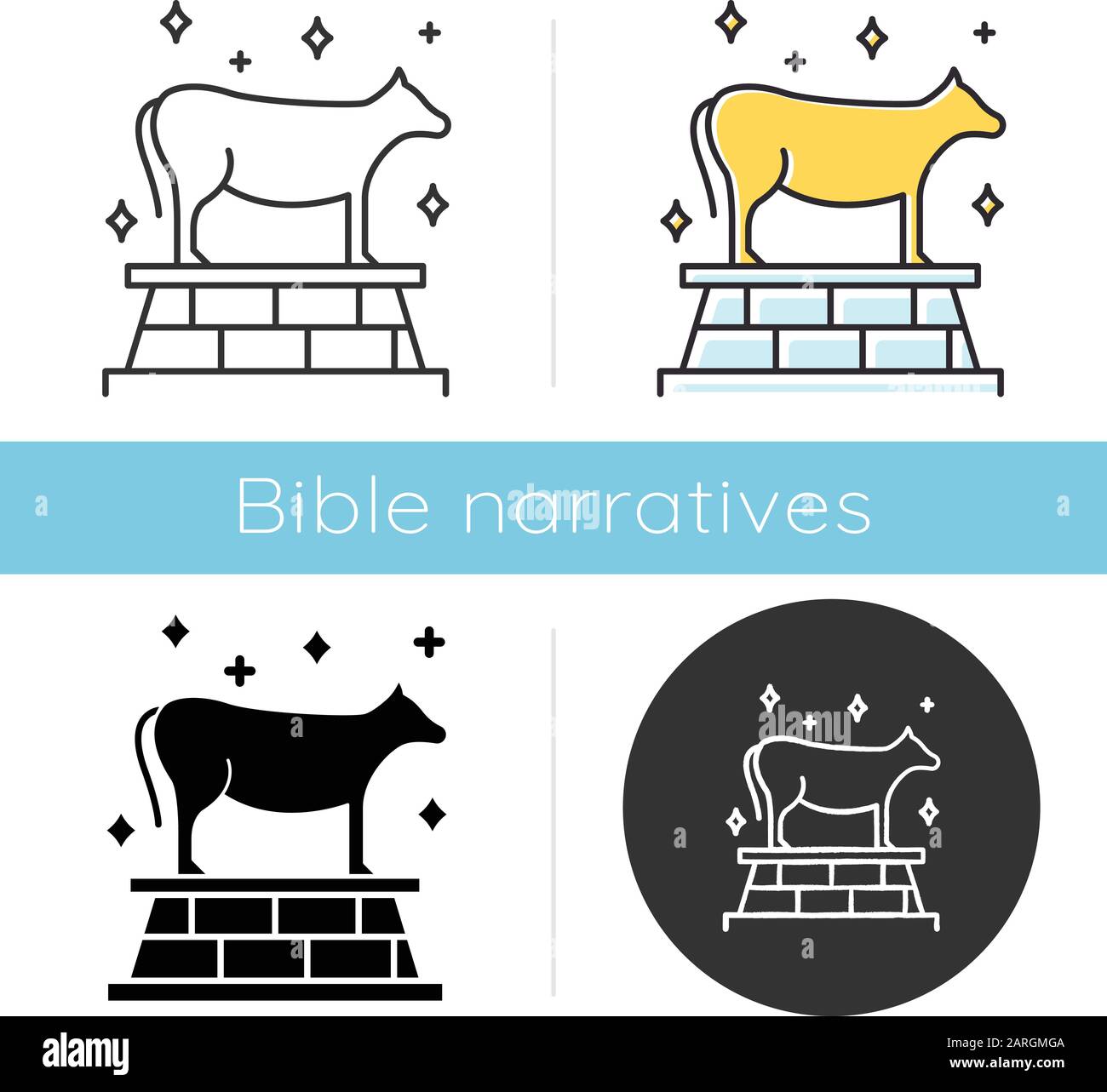 Golden calf worship Stock Vector Images - Alamy