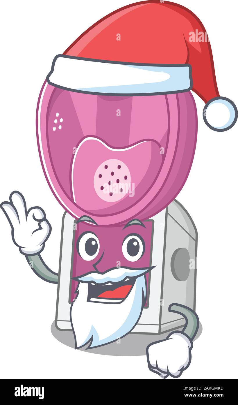 A picture of Santa steam inhaler mascot picture style with ok finger ...