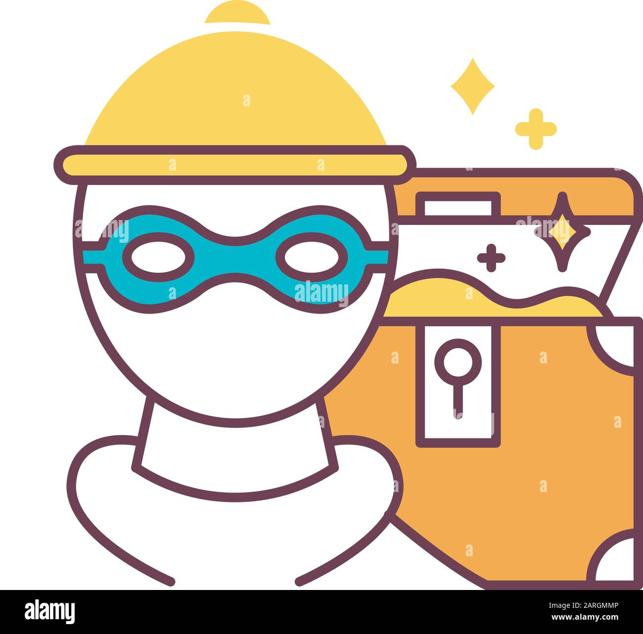 Gold artifact and person Stock Vector Images - Alamy