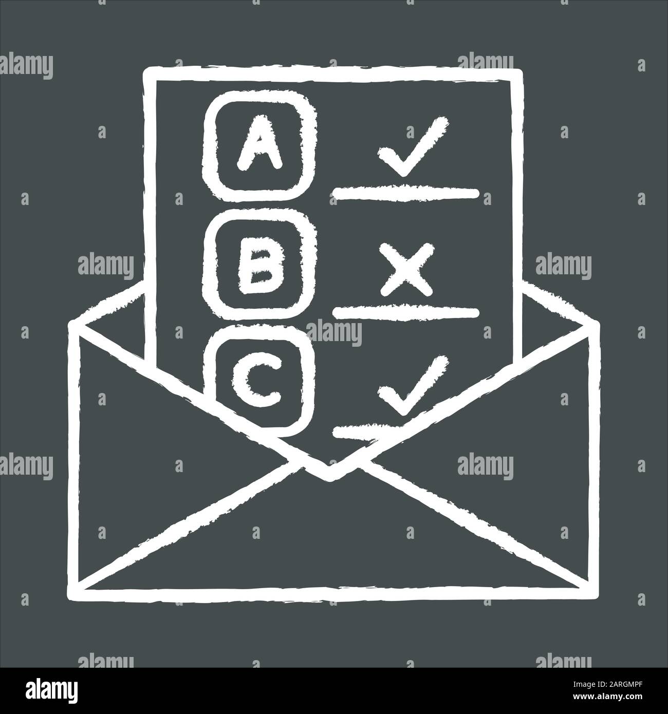 Email survey chalk icon. Public opinion. Research. Consumer review ... Email survey chalk icon. Public opinion. Research. Consumer review ...