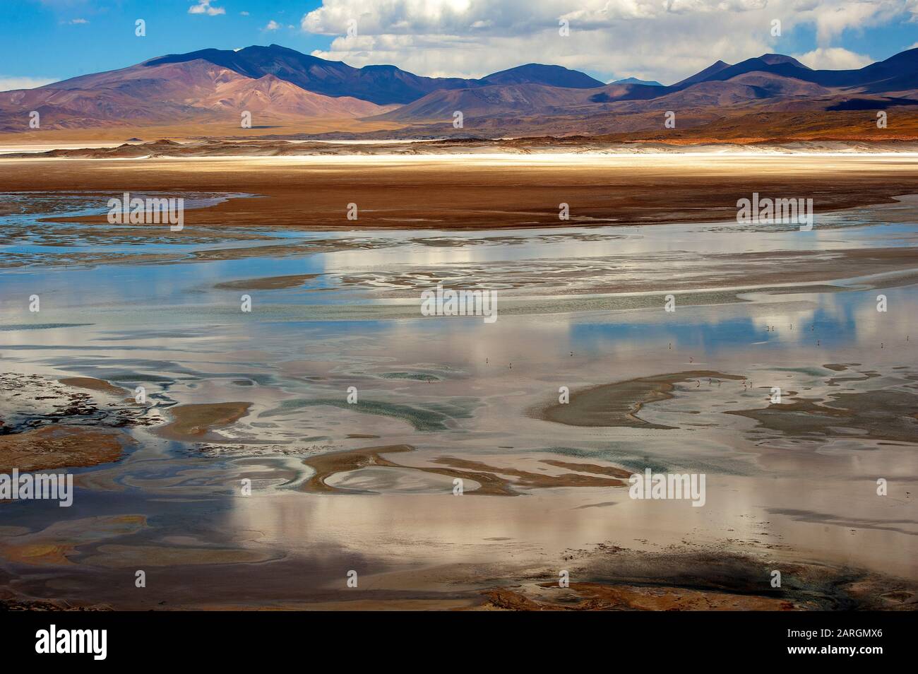 Salar de Talar Lake from Aguas Calientes Viewpoint as seen from the ...