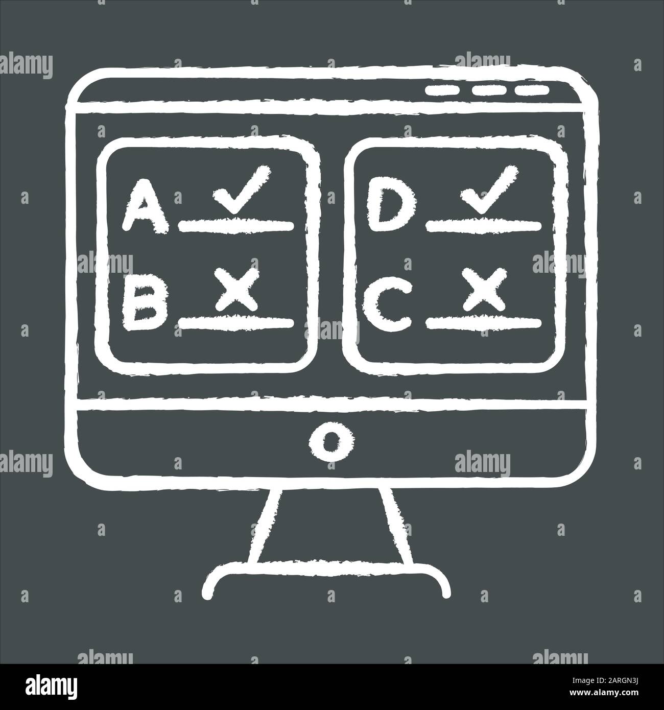 Online survey chalk icon. Multiple answer questionnaire. Social ... Online survey chalk icon. Multiple answer questionnaire. Social ...