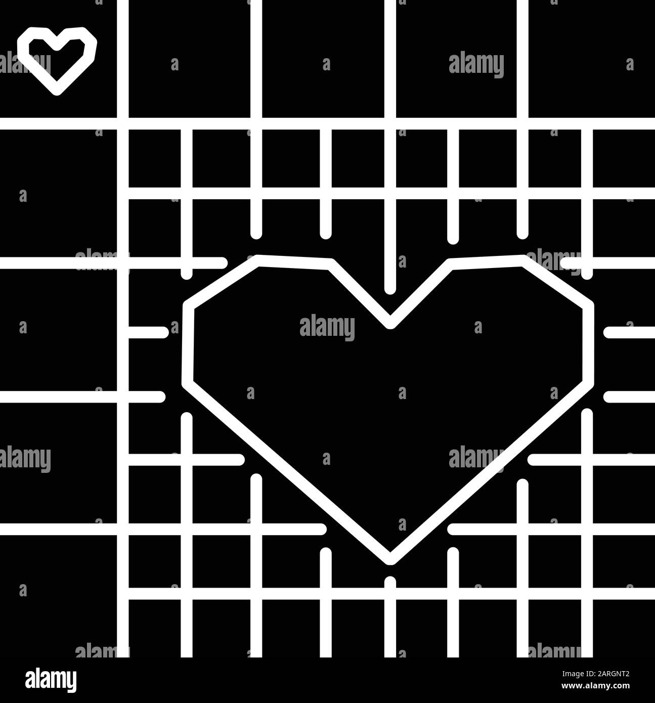 Nonogram puzzle grid glyph icon. Picross, griddlers. Logic number game ...