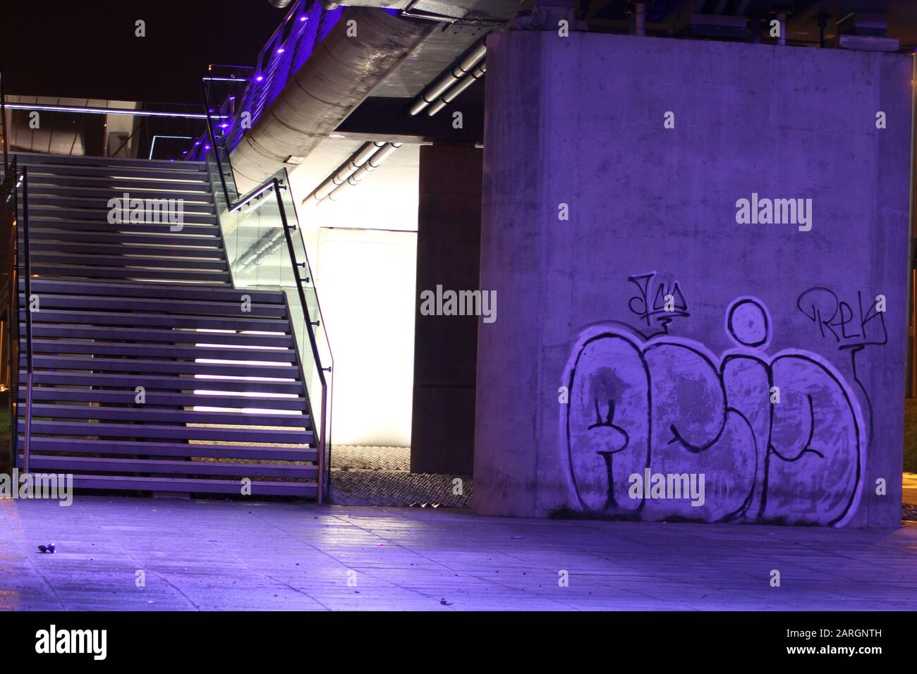 Graffiti on stairs hi-res stock photography and images - Alamy