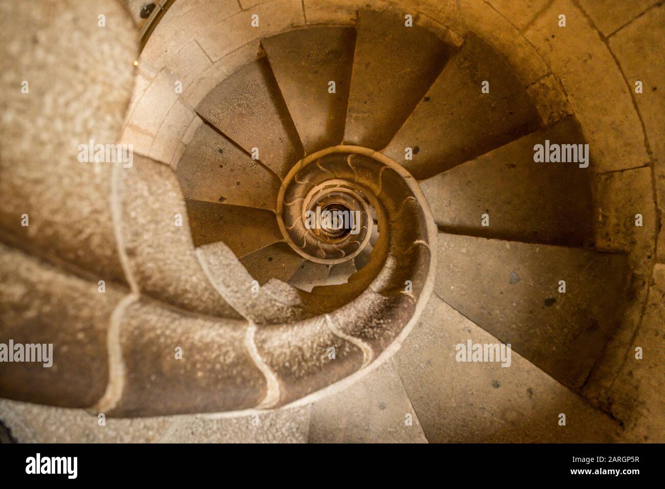 Spiral Staircase Sagrada Familia Cathedral High Resolution Stock ...
