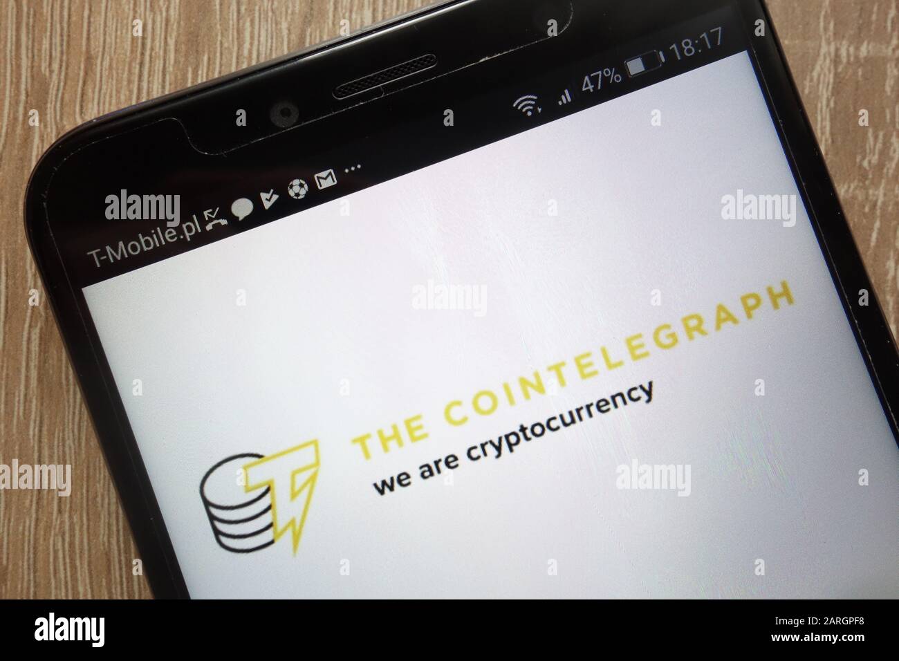 Cointelegraph logo displayed on a modern smartphone Stock Photo - Alamy