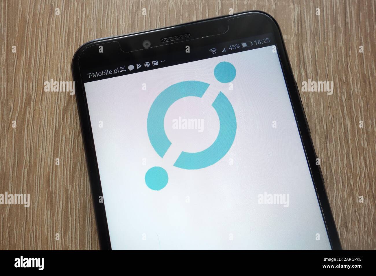 Icon (ICX) cryptocurrency logo displayed on a modern smartphone Stock ...