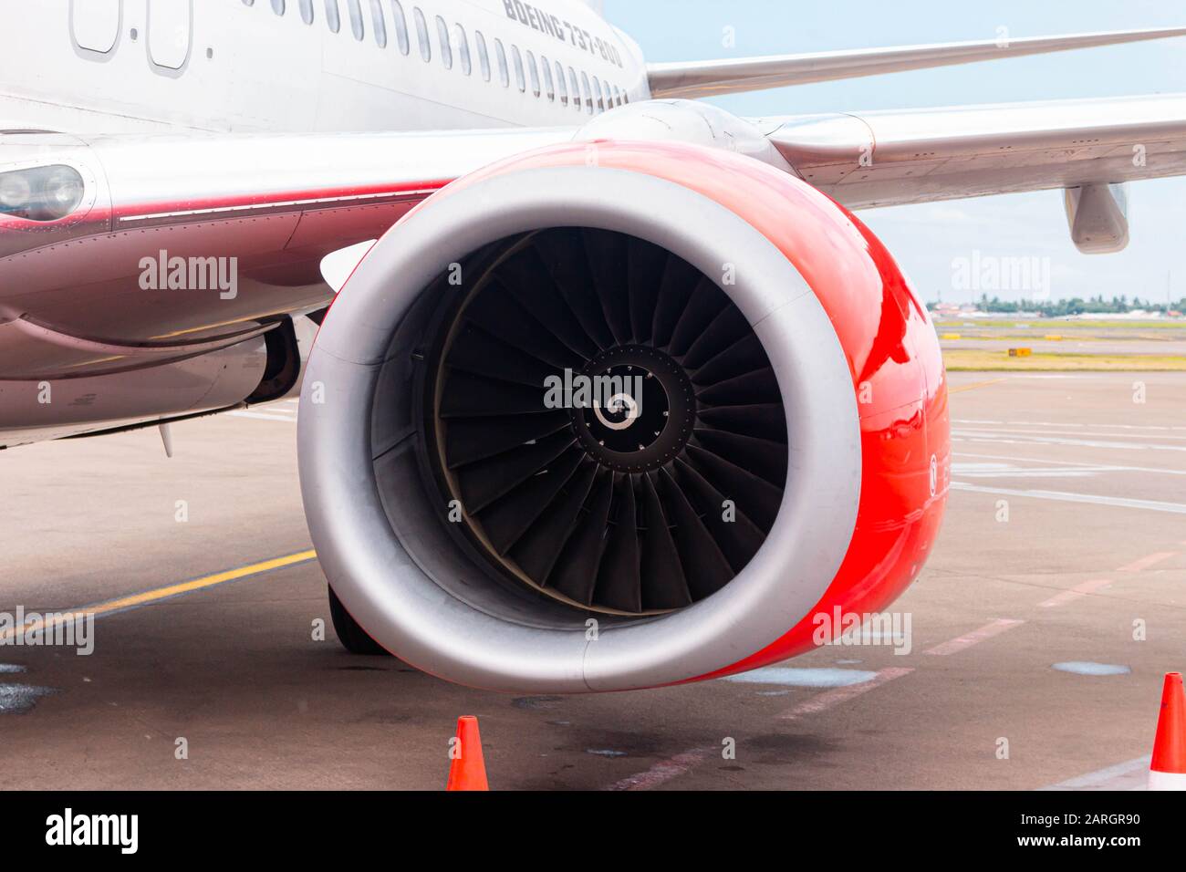 CFM56-7B26 Engine of Boeing 737-800 owned by Malindo Air Stock Photo ...