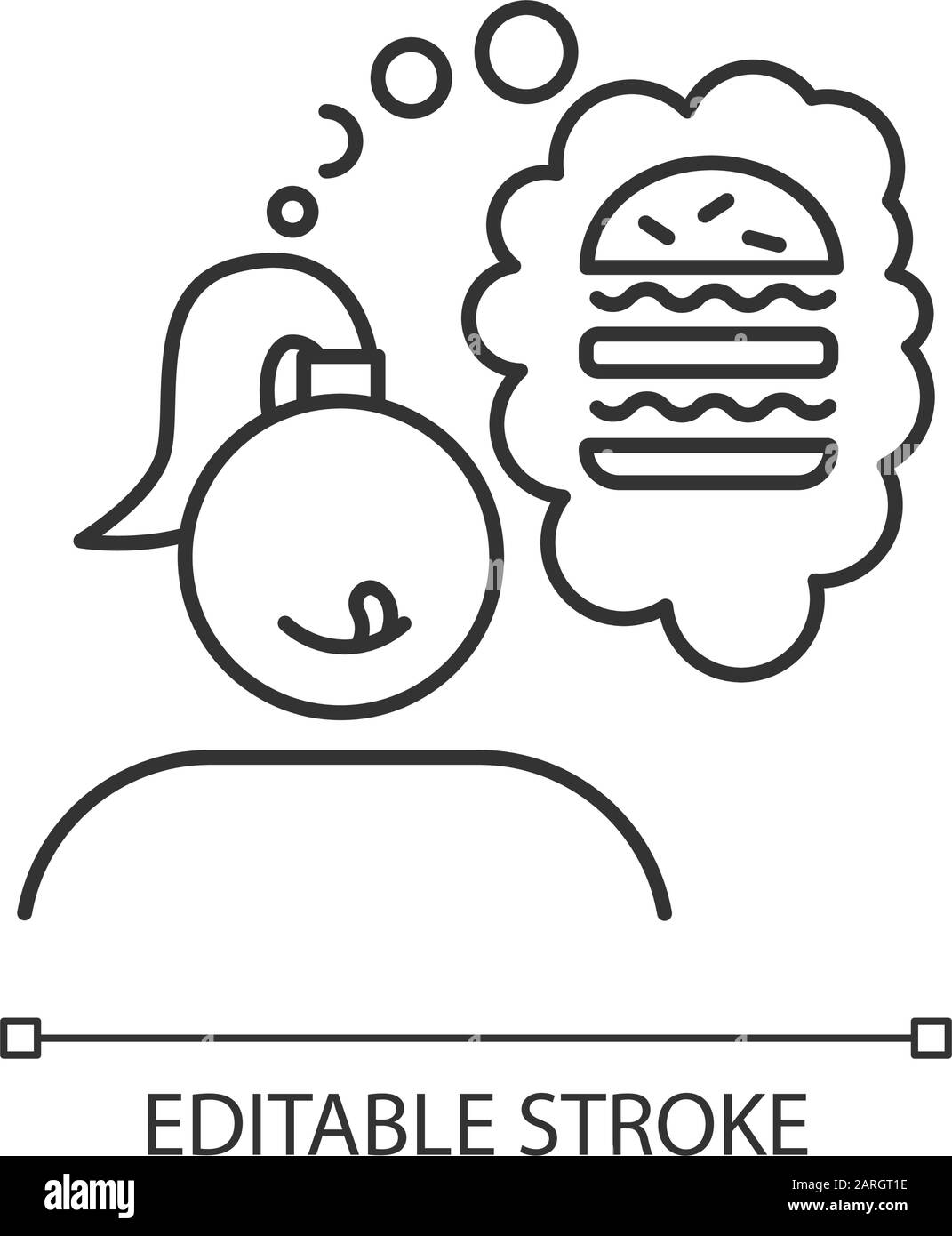 Girl thinking vector Black and White Stock Photos & Images - Alamy