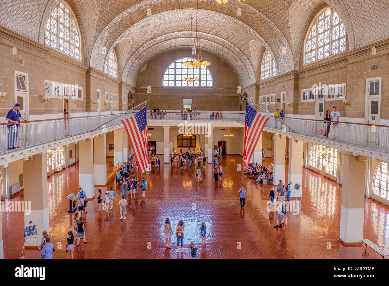 Ellis island great hall arrival hi-res stock photography and images - Alamy
