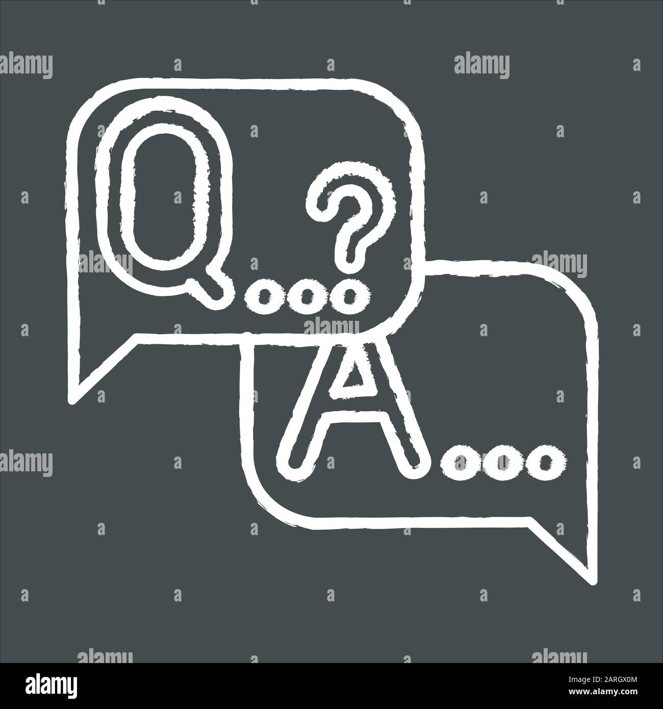 Qanda Survey Chalk Icon Social Research Questions And Answers Poll Consumer Customer