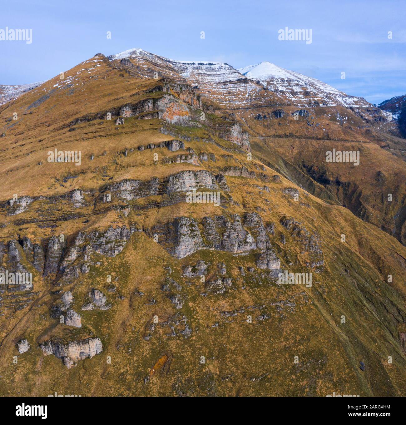 Mountains in Portillo de Lunada, La Concha, Miera River Valley ...