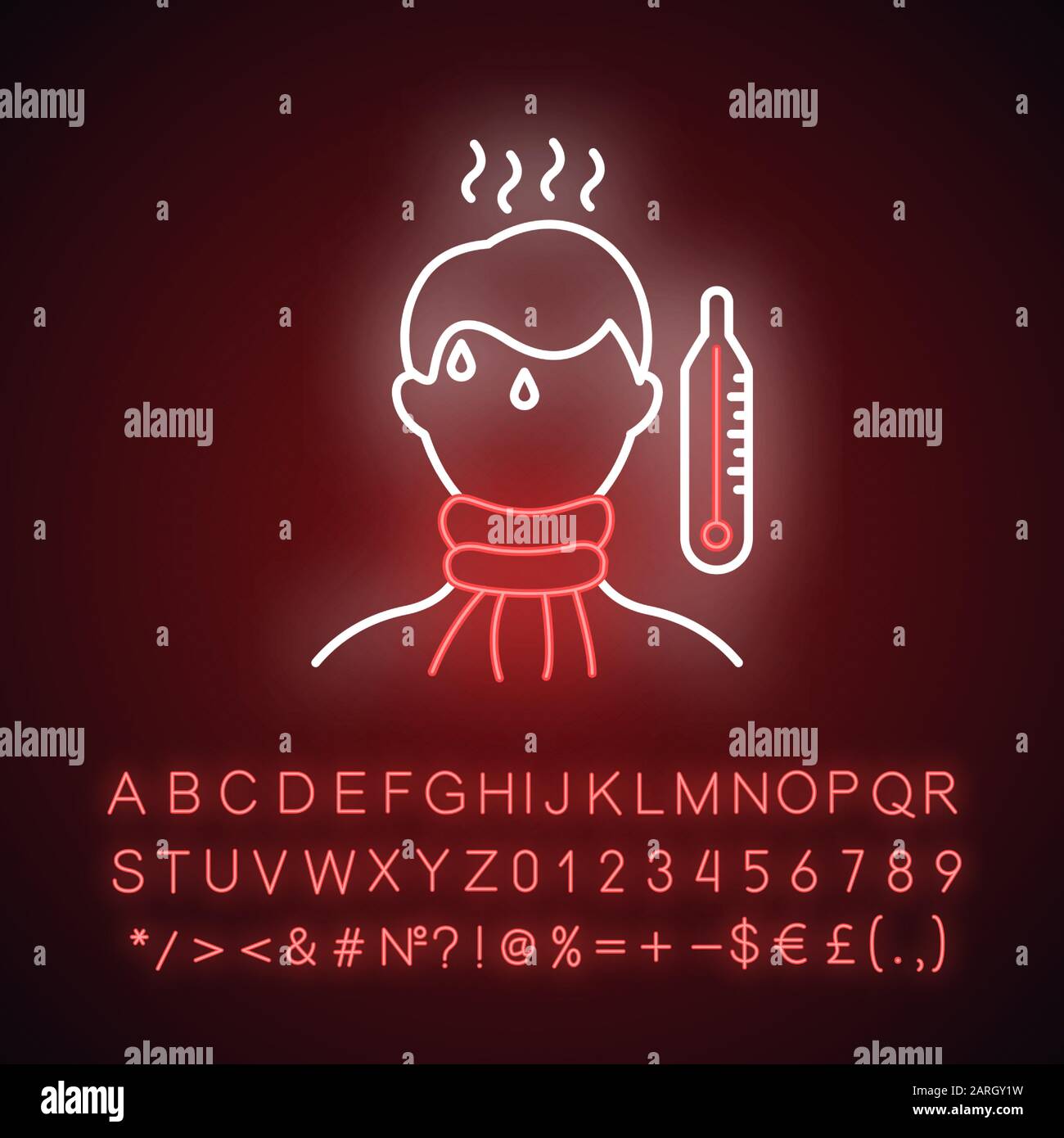 Sore throat scarf Stock Vector Images - Alamy