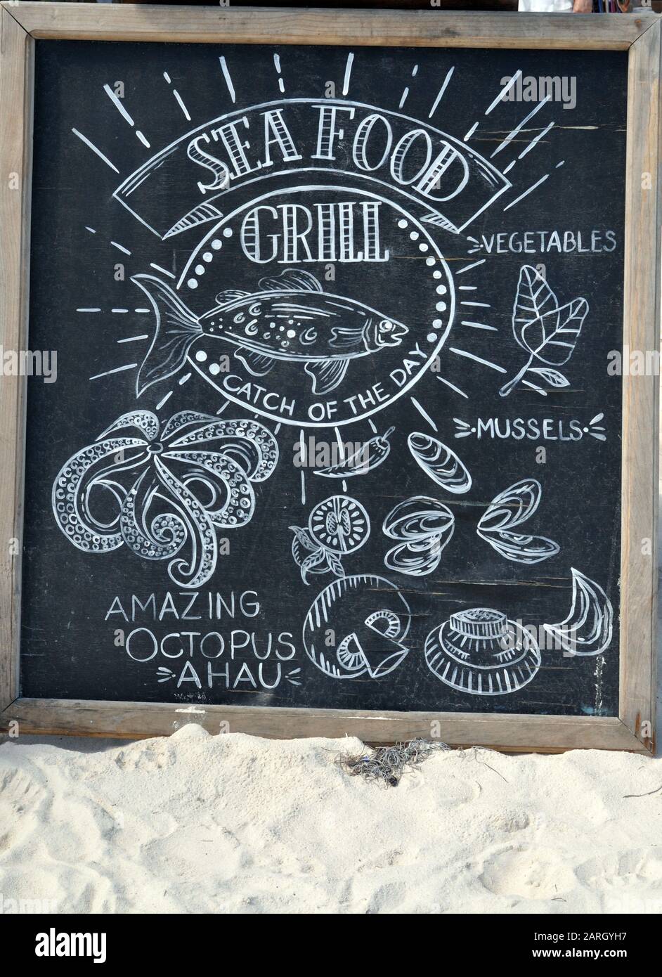 Sea food menu hi-res stock photography and images - Alamy