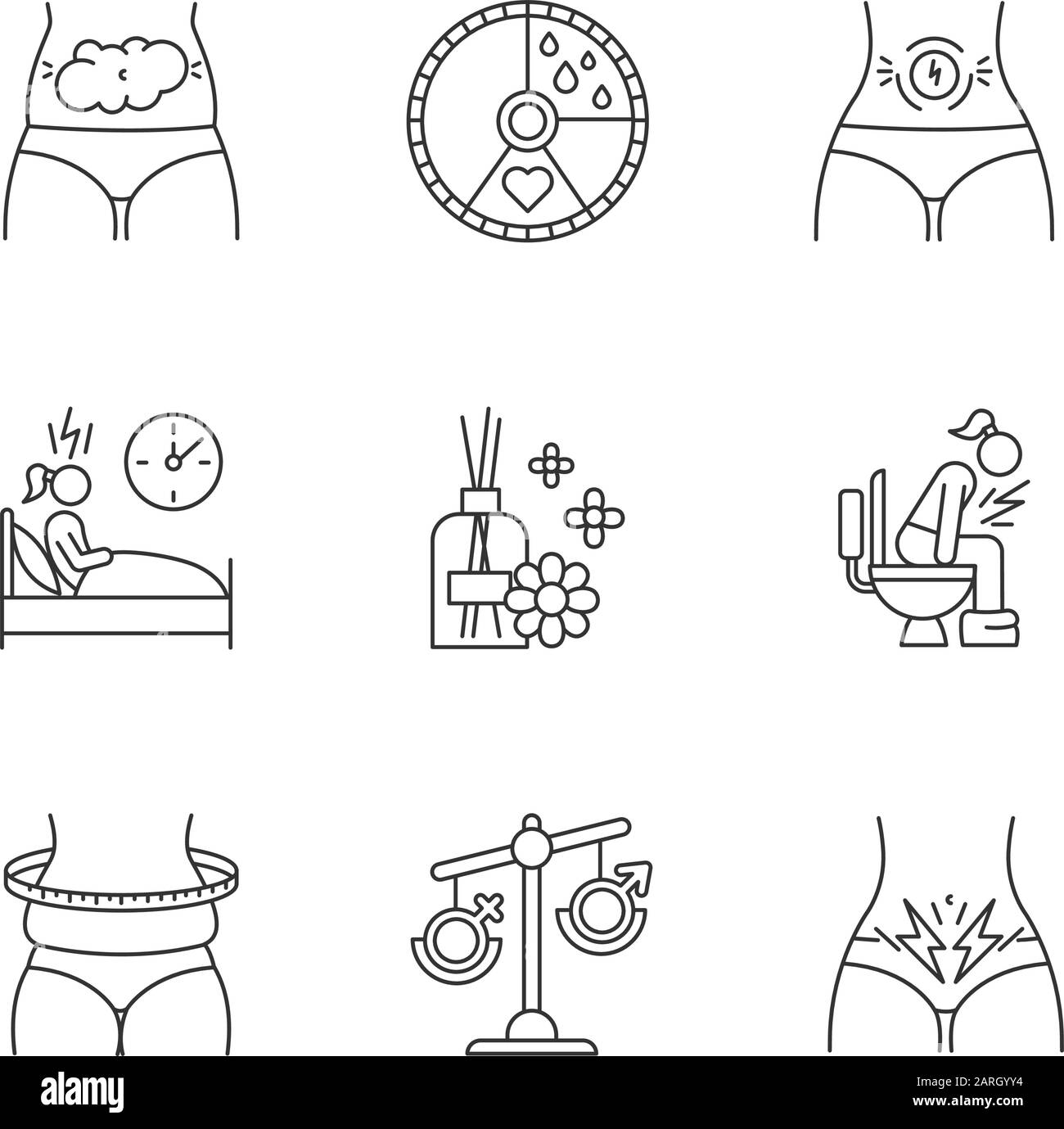 Menstrual cycle drawing Black and White Stock Photos & Images - Alamy