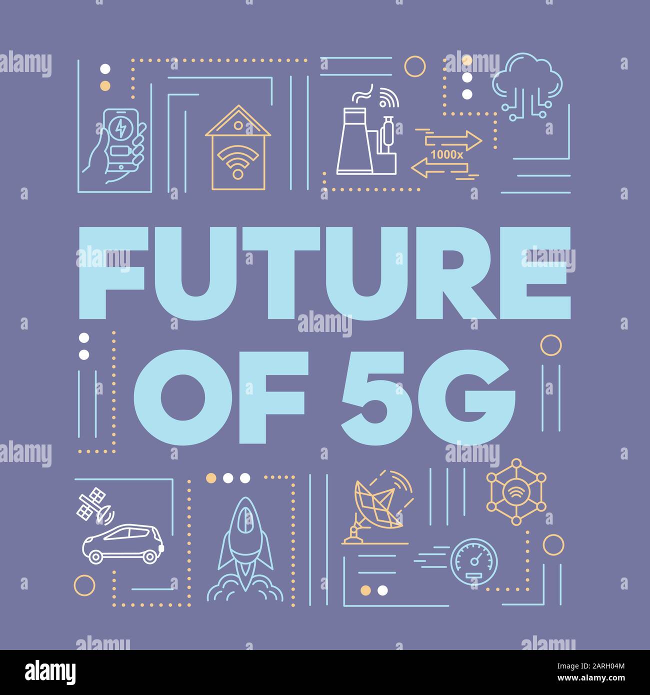 Future of 5G word concepts banner. High-speed connection. Wireless ...