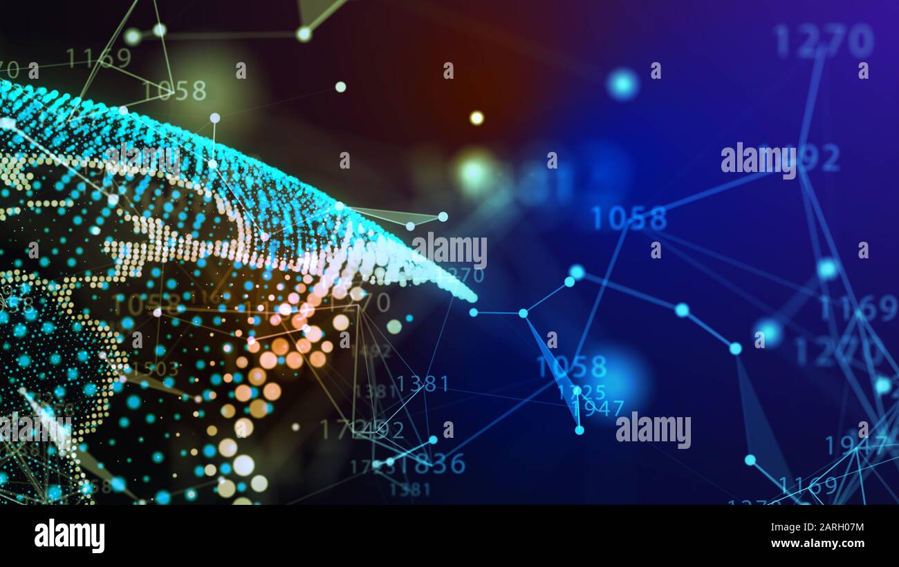 Connection lines Globe. Background with Light Effect. Global ...